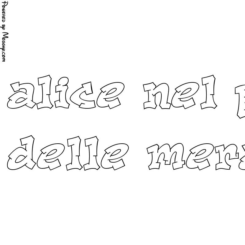 Disegno per bambini alice nel paese 9964 da stampare e colorare