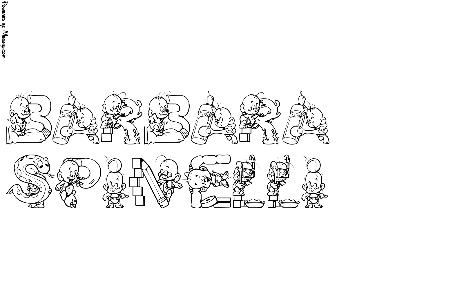 Disegno per bambini barbara 26573 da stampare e colorare