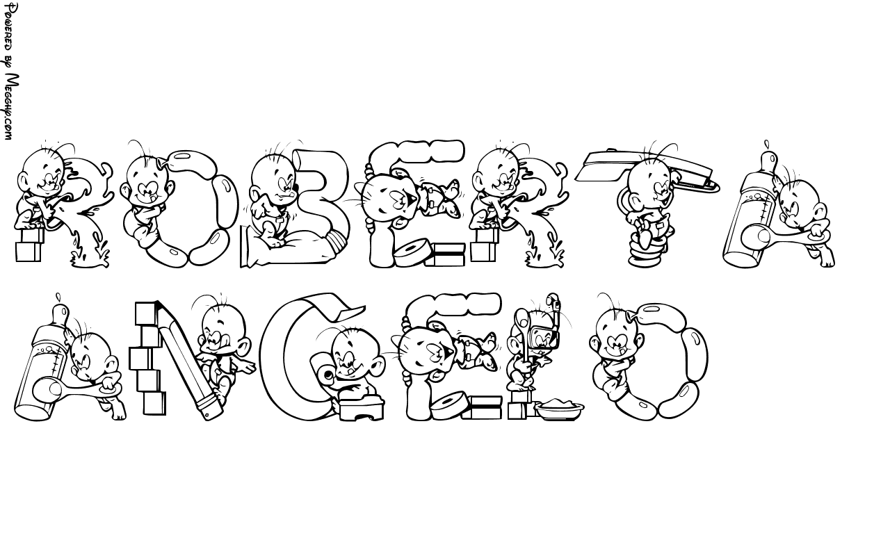 Disegno per bambini roberta 33316 da stampare e colorare