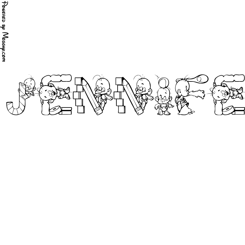 Disegno per bambini jennifer 47039 da stampare e colorare