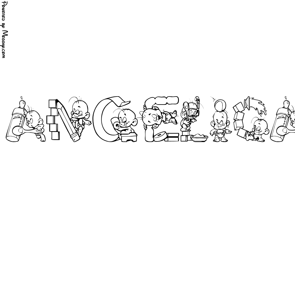 Disegno per bambini angelica 54989 da stampare e colorare