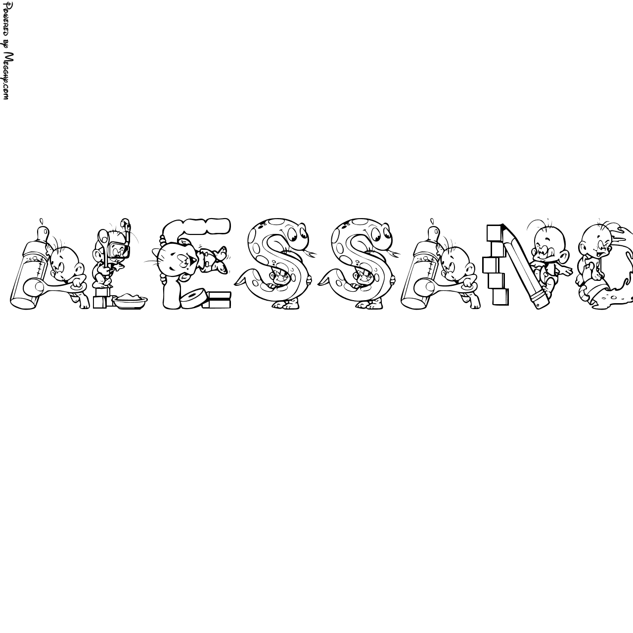 Disegno per bambini alessandro 60130 da stampare e colorare