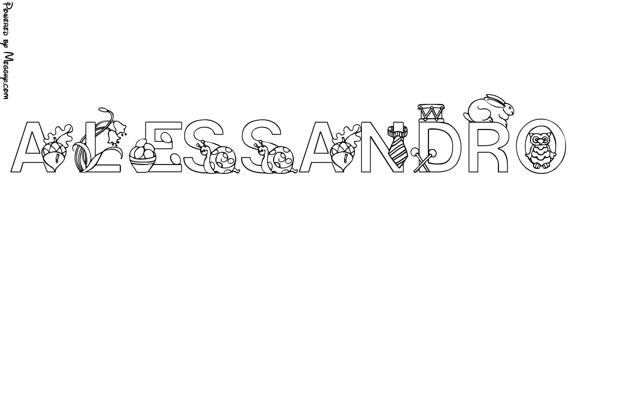 Disegno per bambini alessandro 62981 da stampare e colorare