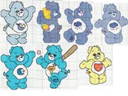 Schemi punto croce: Titti con ombrello da sole ed Orsetti fantasy